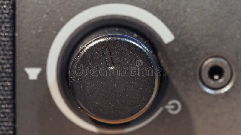 Volume Button Knob and Input Jack, Speaker, Music Concept Stock Photo ...