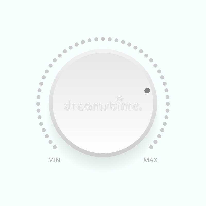 Volume Button with Metal Texture. Min and Max Level Stock Vector ...