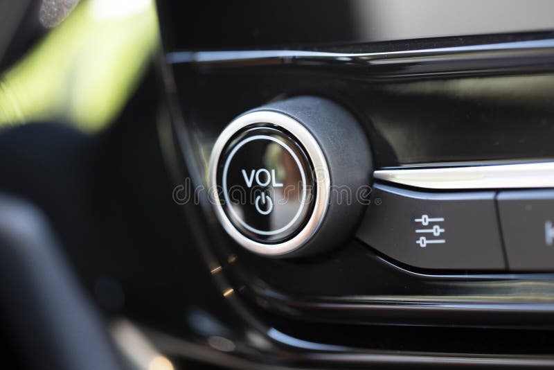 Volume Button on a Modern Car. Stock Photo - Image of adjusting, modern ...