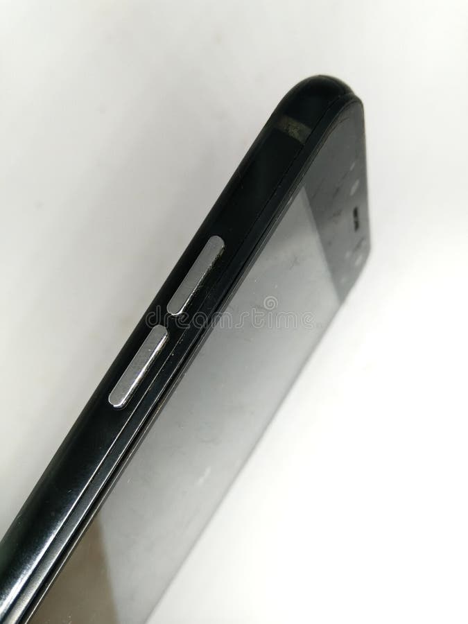 Volume Button on the Side of the Smartphone Stock Image - Image of ...
