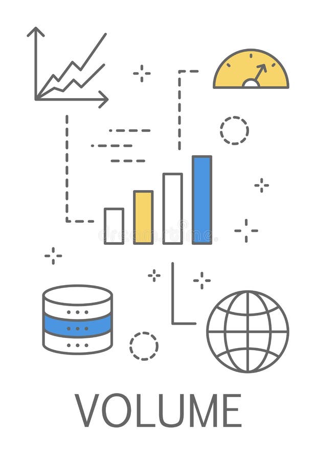 Volume Concept Illustration. Stock Vector - Illustration of database ...