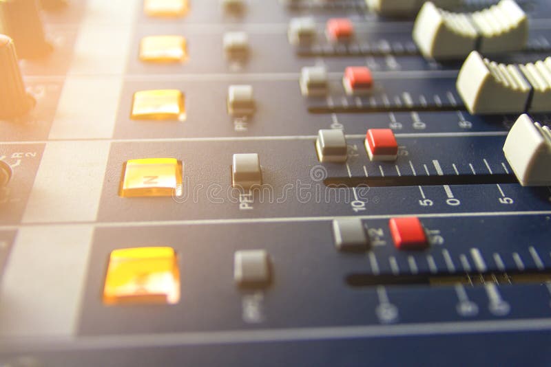 Volume Control of the Audio Mixer. Stock Image - Image of display ...