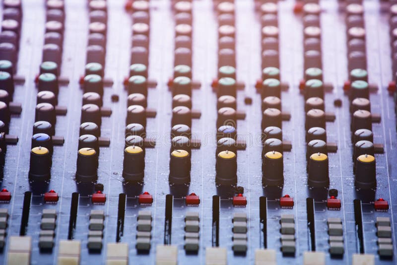 Volume Control, Audio System`s Sound Engineer Stock Image - Image of ...