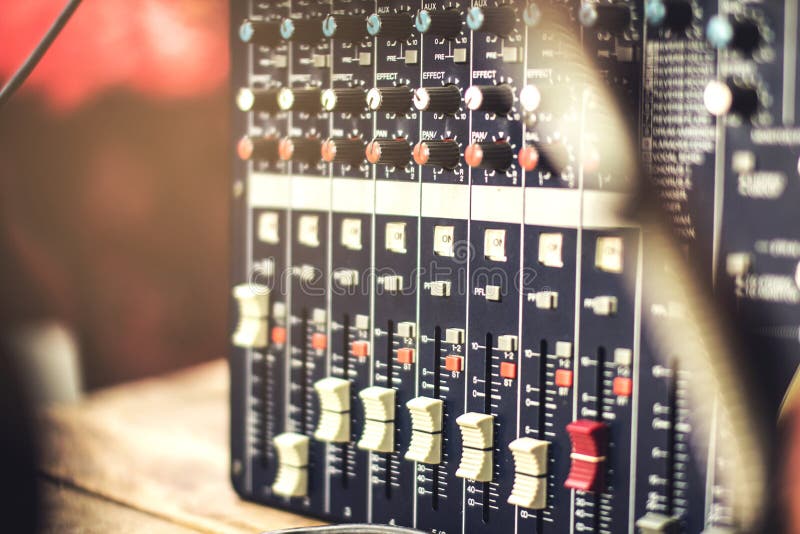 Volume Control, Audio System`s Sound Engineer Stock Photo - Image of ...