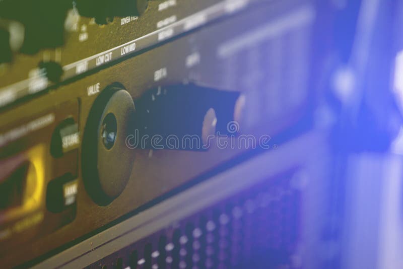 Volume Control, Audio System`s Sound Engineer Stock Photo - Image of ...