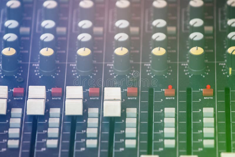 Volume Control, Audio System`s Sound Engineer. Stock Photo - Image of ...