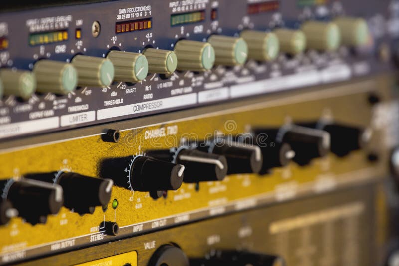 Volume Control, Audio System`s Sound Engineer. Stock Image - Image of ...