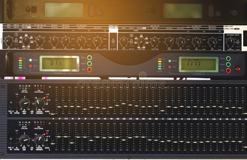 Volume Control, Audio System`s Sound Engineer. Stock Photo - Image of ...