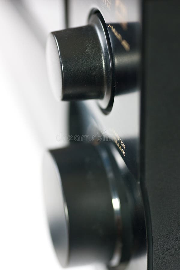 Volume Control on AV Receiver Stock Image - Image of volume, knob: 10791287