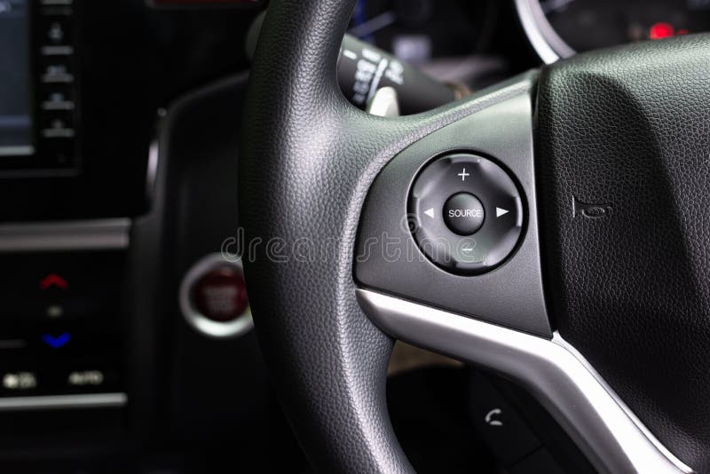 The Volume Control Button on a Wheel Stock Photo - Image of closeup ...