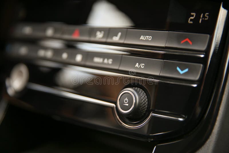 Volume Control in the Car Media System. Stock Image - Image of control ...
