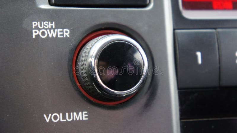 Volume Control in the Car, Volume Button. Stock Image - Image of ...