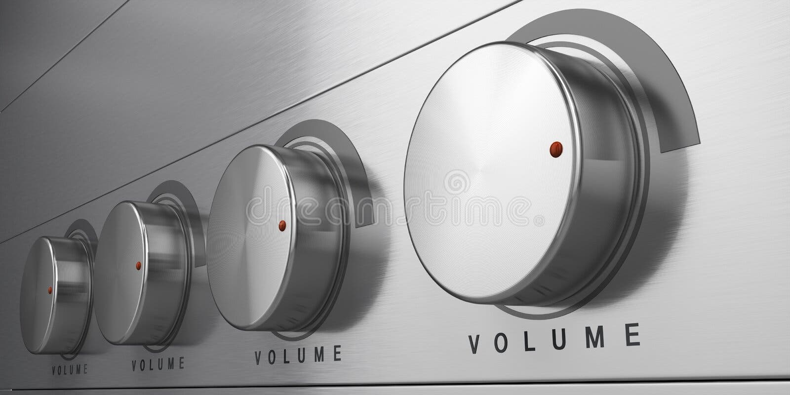 Volume Control Knob. Amplifier Round Dial Level Regulator, Metal ...