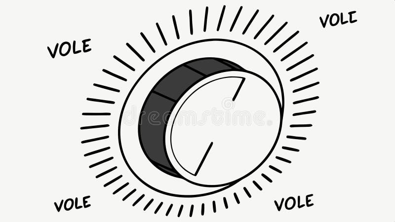 Volume Control Dial, Audio and Sound Technology Vector Design ...
