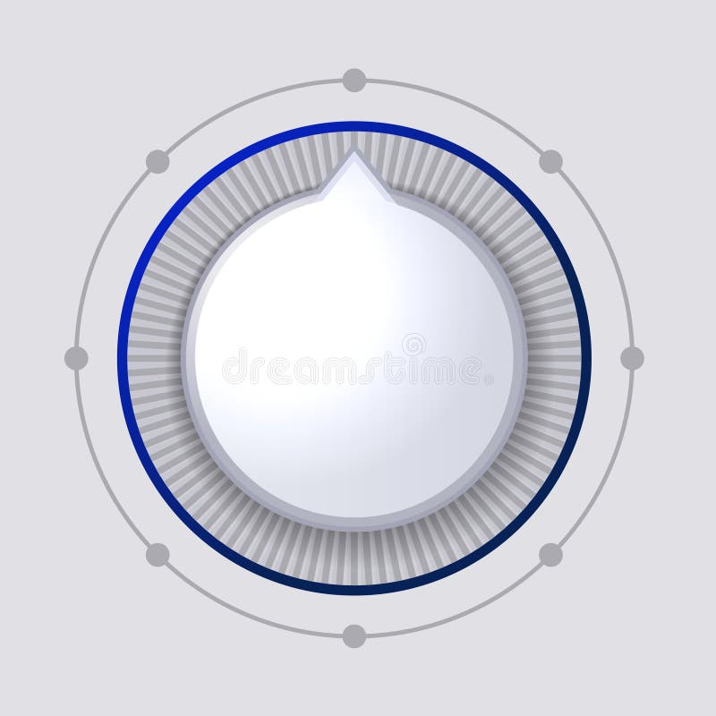 Volume Control Dial White Button Vector Stock Vector - Illustration of ...
