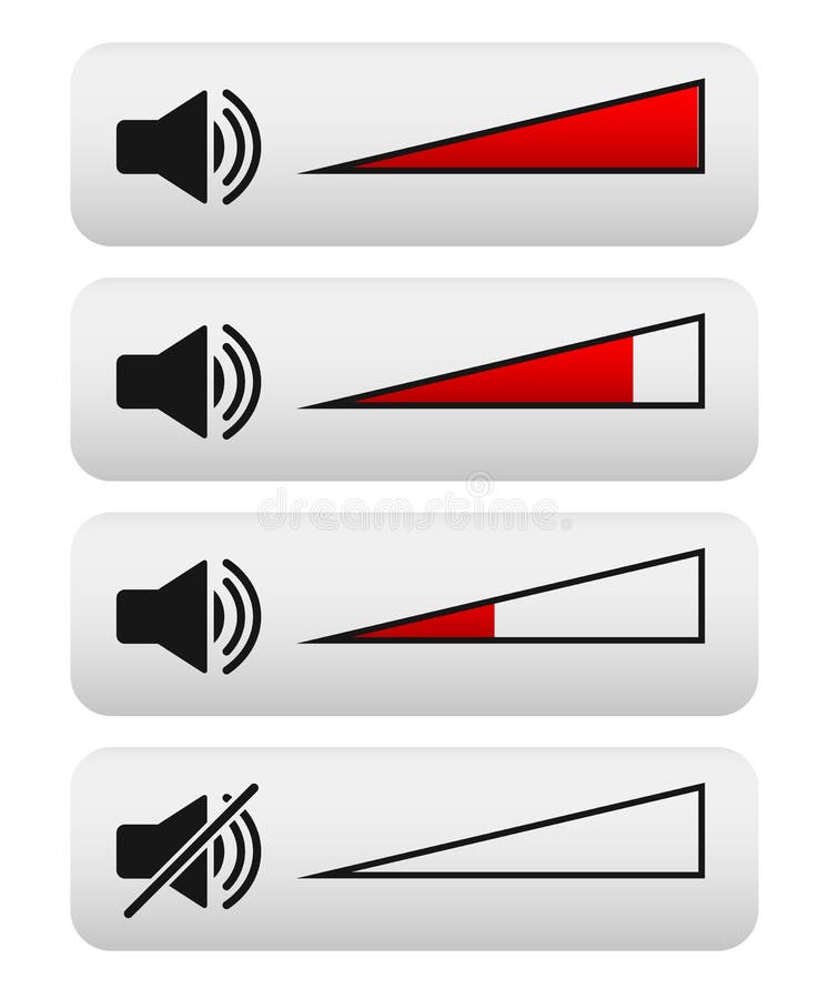 Volume Control, Digital Volume Knobs Stock Vector - Illustration of ...