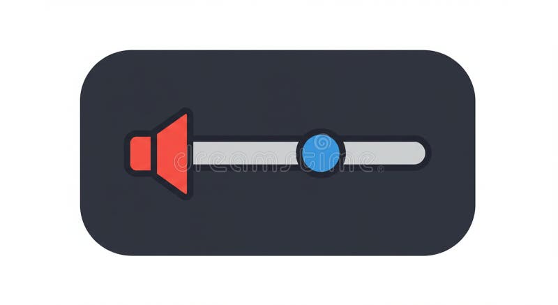 Volume Control Icon Featuring a Red Speaker Symbol on the Left, a ...