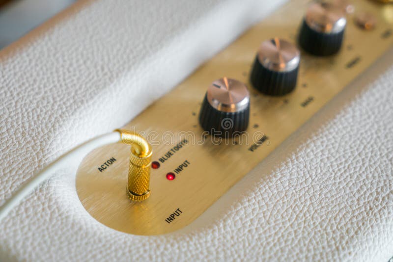 Volume Control Knob of Hi-fi Amplifier . Stock Photo - Image of steel ...
