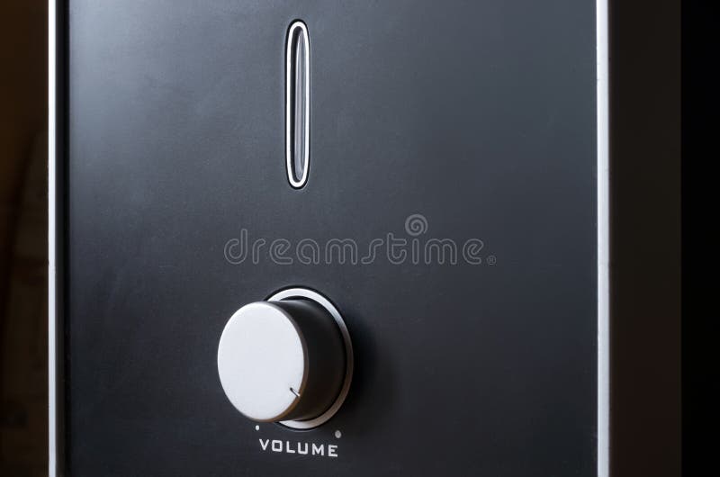 Volume Control Knob with Indicator Light. Stock Photo - Image of ...
