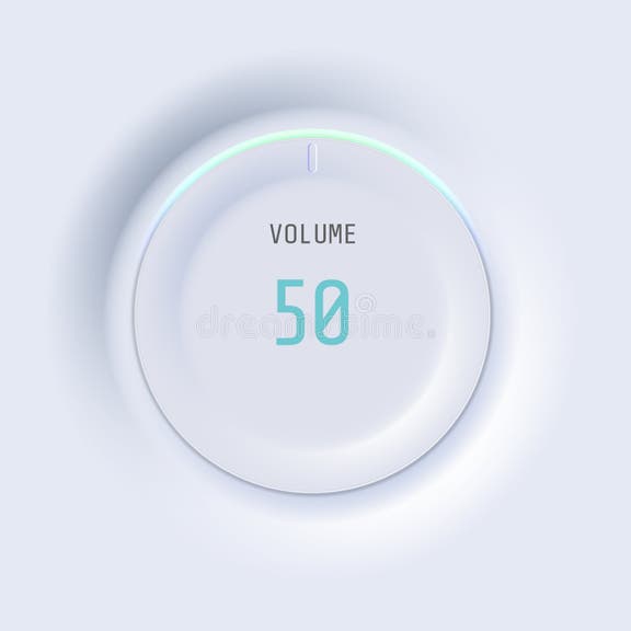 Volume Control Knob Neumorphism Style. UI Interface Element for ...