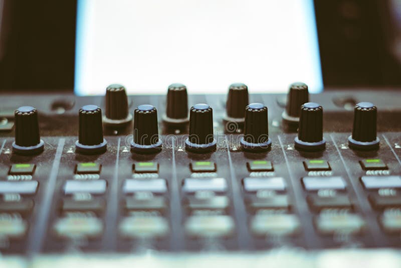 Volume Control on the Mixer Stock Photo - Image of macro, digital ...