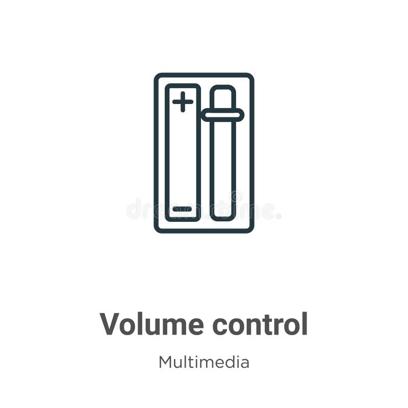 Volume Control Outline Vector Icon. Thin Line Black Volume Control Icon ...