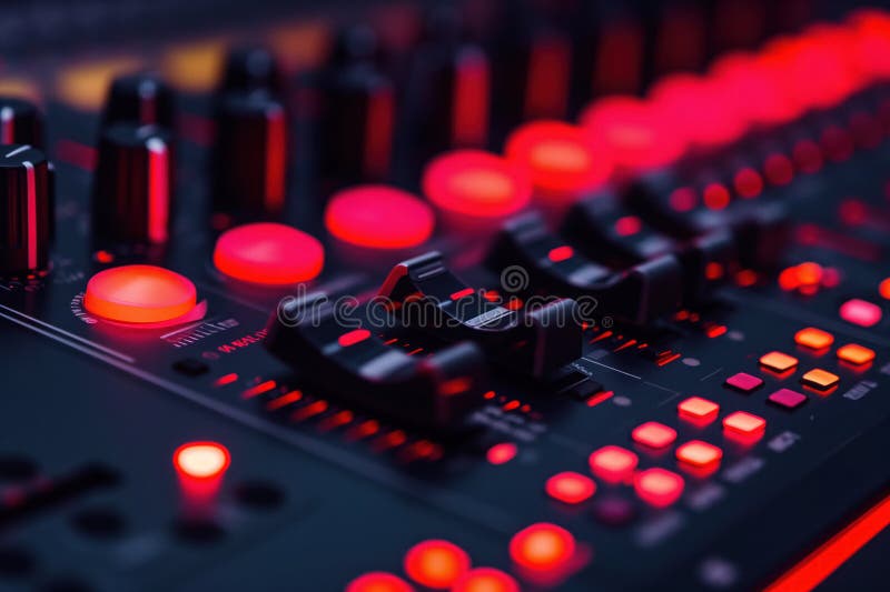 Volume Control Panel for a Audio System, Sound Mixer, Equalizer Stock ...