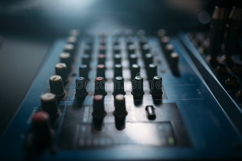 Volume Control Panel, Sound Board Closeup Stock Image - Image of board ...