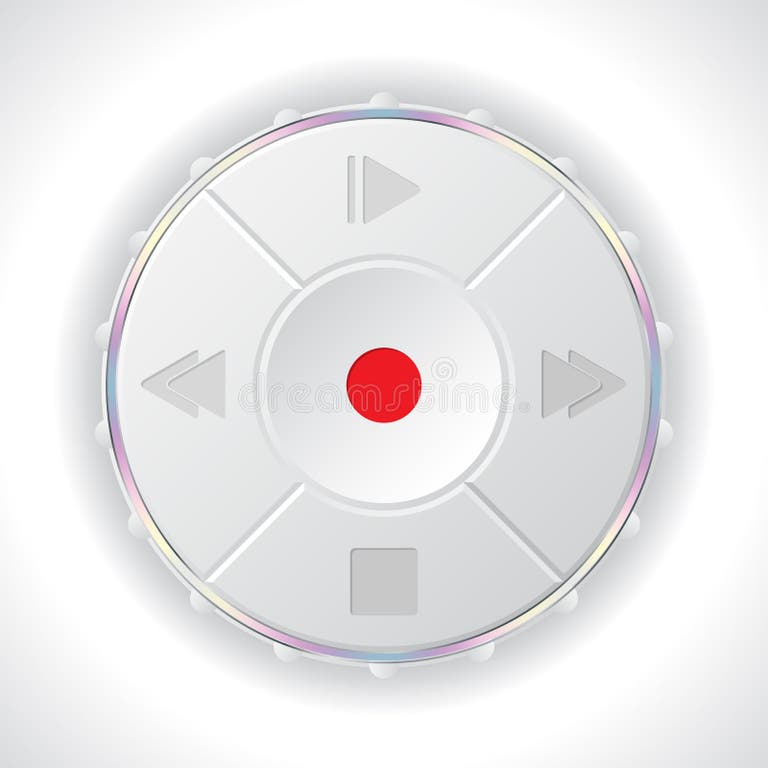 Volume Control Panel in White Stock Vector - Illustration of metallic ...