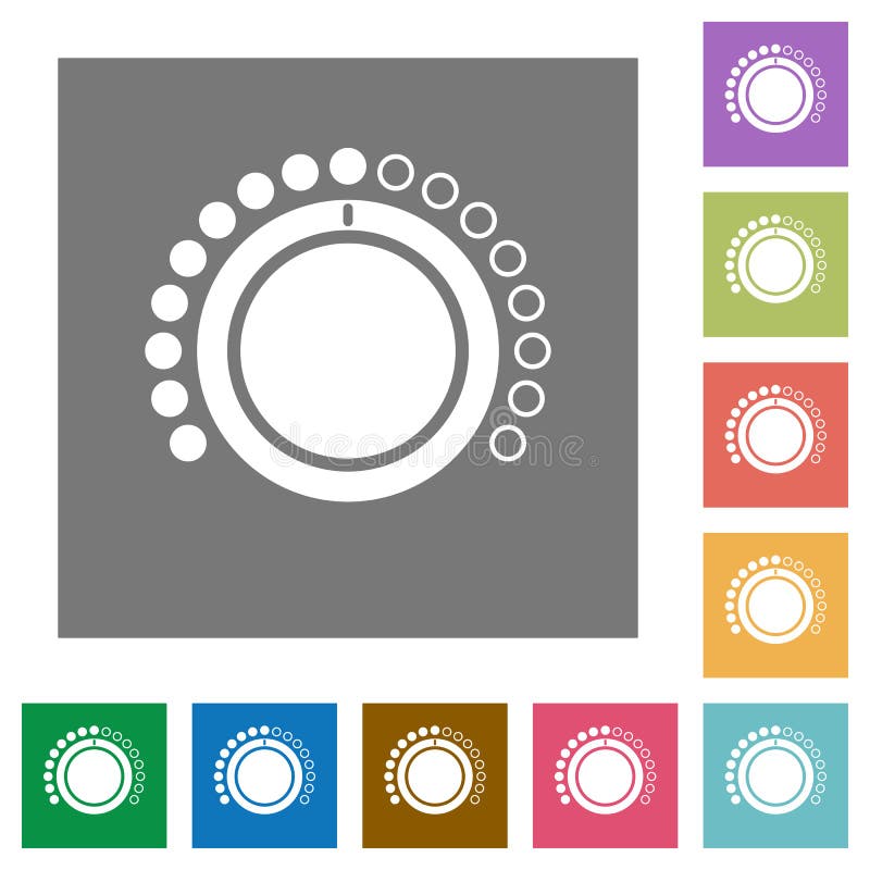 Volume Control with Captions Square Flat Multi Colored Icons Stock ...