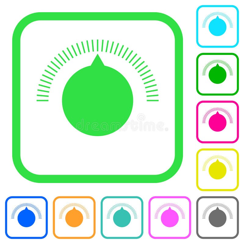 Volume Control Vivid Colored Flat Icons Stock Vector - Illustration of ...