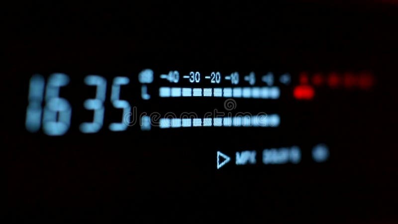 Volume Display Scale Digital.Fluorescent Peak Level Meter.Audio Level ...