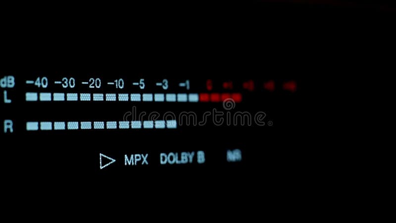 Volume Display Scale Digital.Fluorescent Peak Level Meter.Audio Level ...