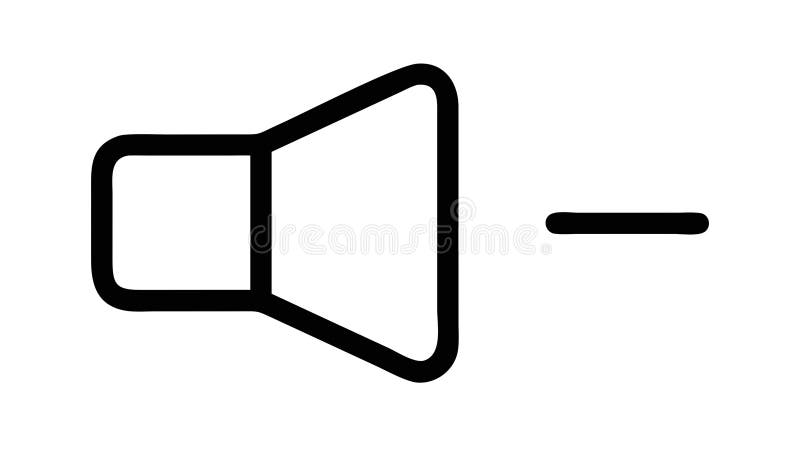 Volume Down Audio Icon, Sound Minus Control Symbol, Vector Design Generative AI Stock Vector ...