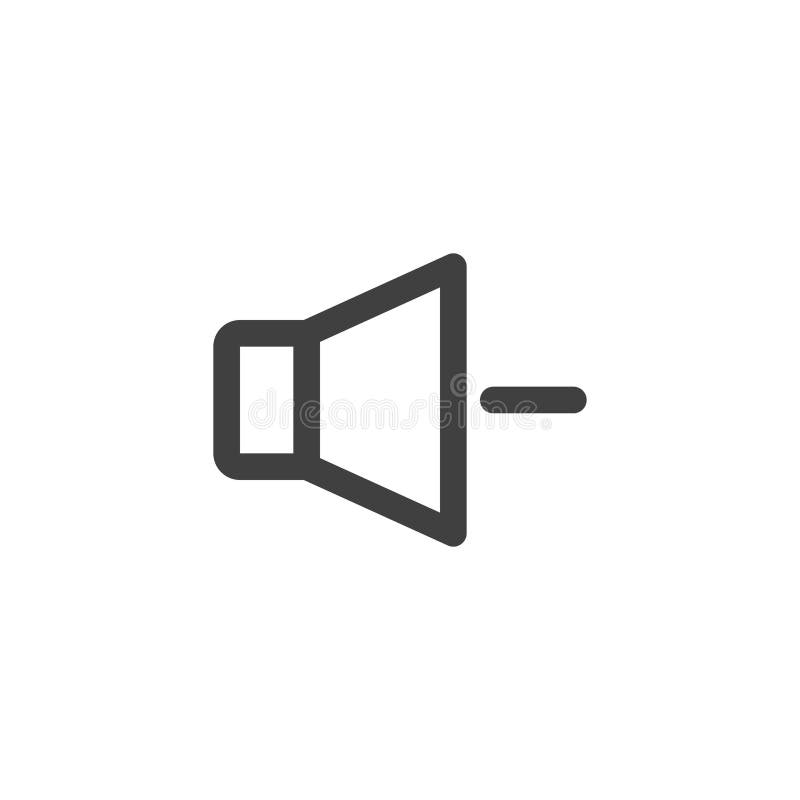 Volume Down Mobile Phone Icon Vector in Modern Flat Style Stock Vector ...