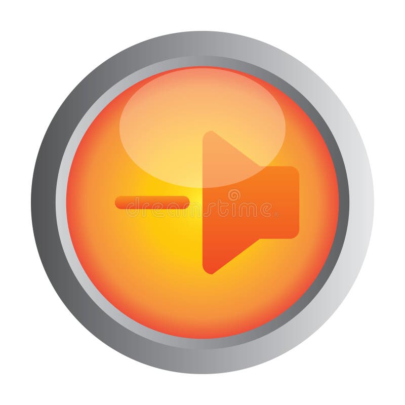 Volume Down Button. Vector Illustration Decorative Design Stock Vector - Illustration of button ...