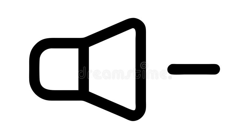 Volume Down Icon: Decrease Sound Level Symbol Vector, Vector Design ...