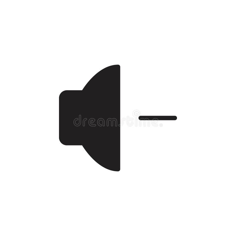 Volume Down Button Filled Outline Icon Stock Vector - Illustration of ...