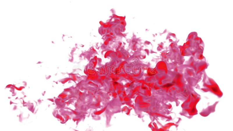 Volume Effects Dissolve Red Ink in Water or Massive Fume in Air. Vfx ...