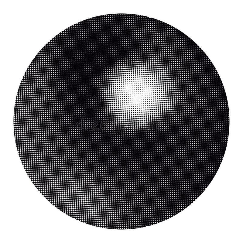 Volume Halftone Black and White Ball Stock Vector - Illustration of ...