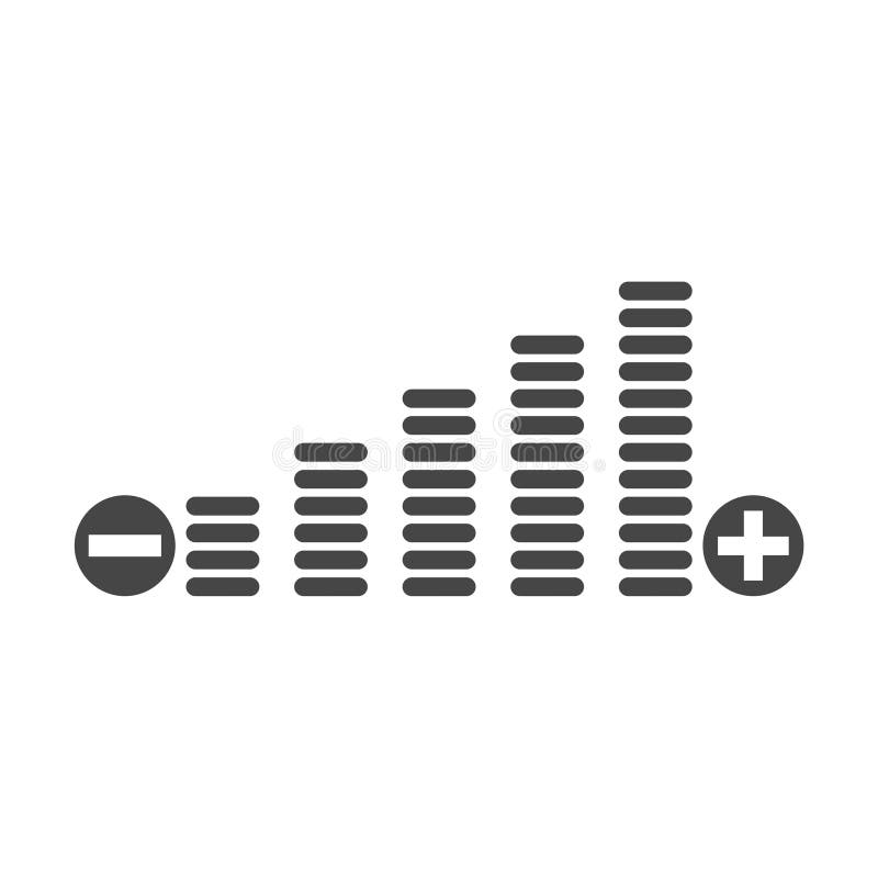 Volume Adjustment Vector Icons Set Stock Vector - Illustration of design, adjustment: 125628044