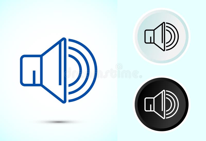 Volume Icon Design Illustration, Sound Icon for Apps and Websites Stock ...