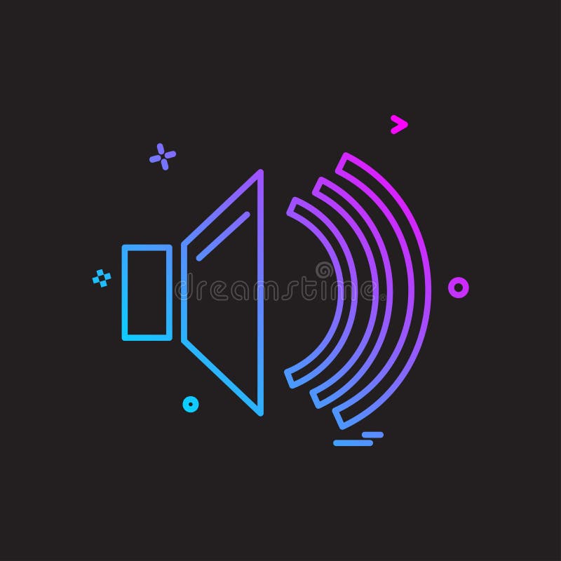 Volume icon design vector stock vector. Illustration of retro - 132400530