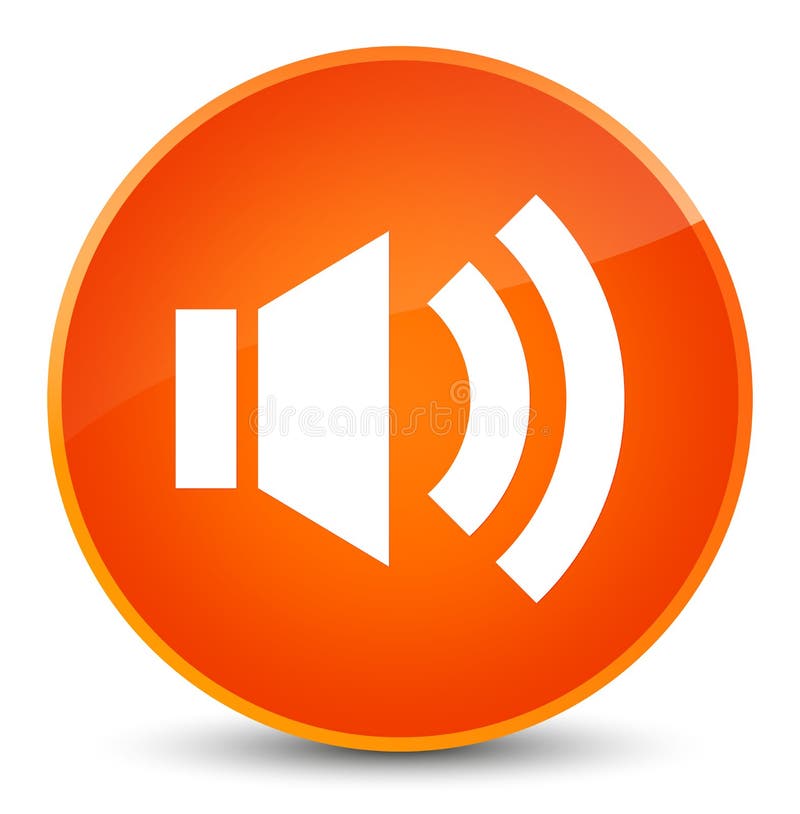 Volume Icon Elegant Orange Round Button Stock Illustration ...