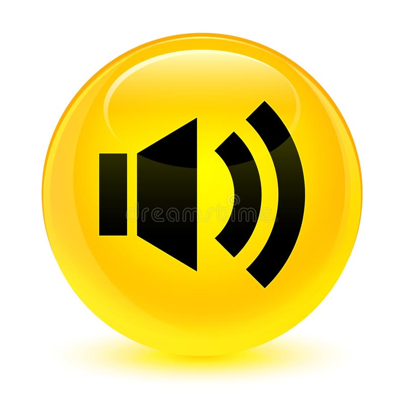Volume Icon Glassy Yellow Round Button Stock Illustration ...