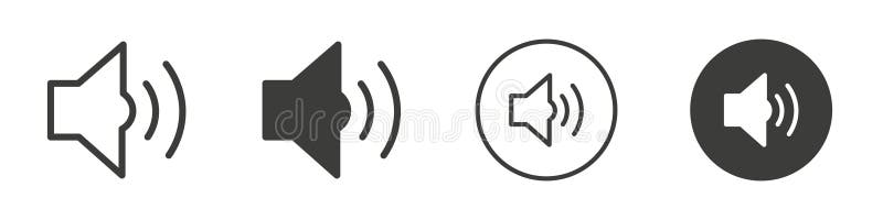 Volume Icon Simple Outline Vector Logo Stock Illustration ...