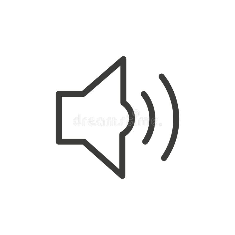 Volume Icon Simple Outline Vector Logo Stock Vector - Illustration of ...