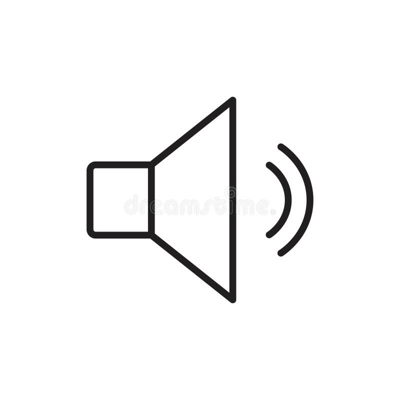 Volume Icon Simple Thin Outline Stock Illustration - Illustration of ...
