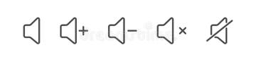 Volume Icon. Sound Controls. a Set of Symbols for the Volume and ...