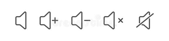 Volume Icon. Sound Controls. a Set of Symbols for the Volume and ...